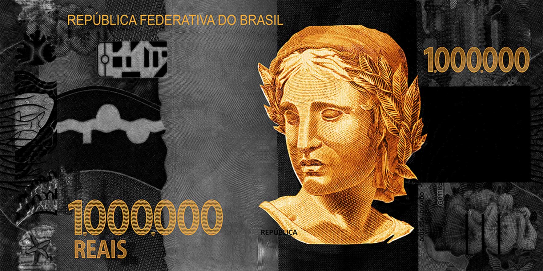 Quadro panorâmico - Nota de 1 Milhão - Liê Decor