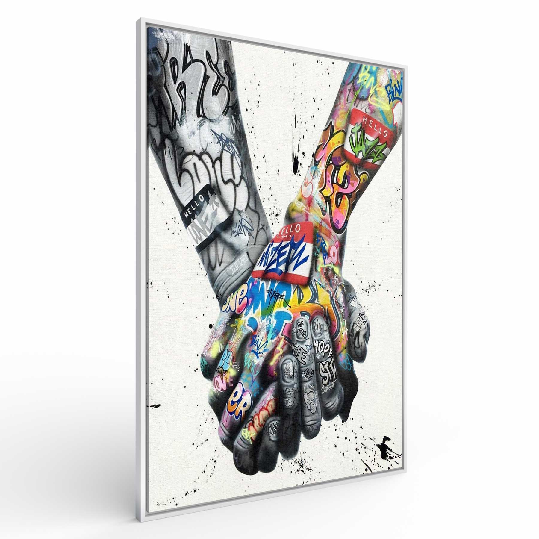 Quadro Retangular - Hand in Hand Graffiti - Liê Decor