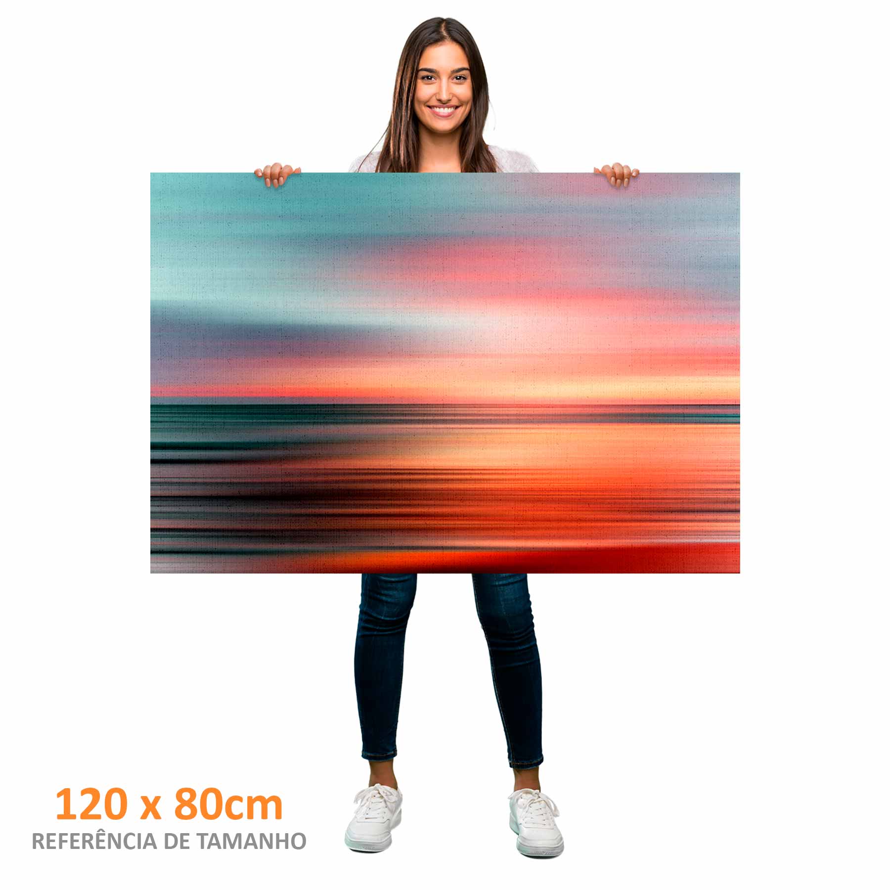 Quadro Retangular - Wide Sunset Blur - Liê Decor