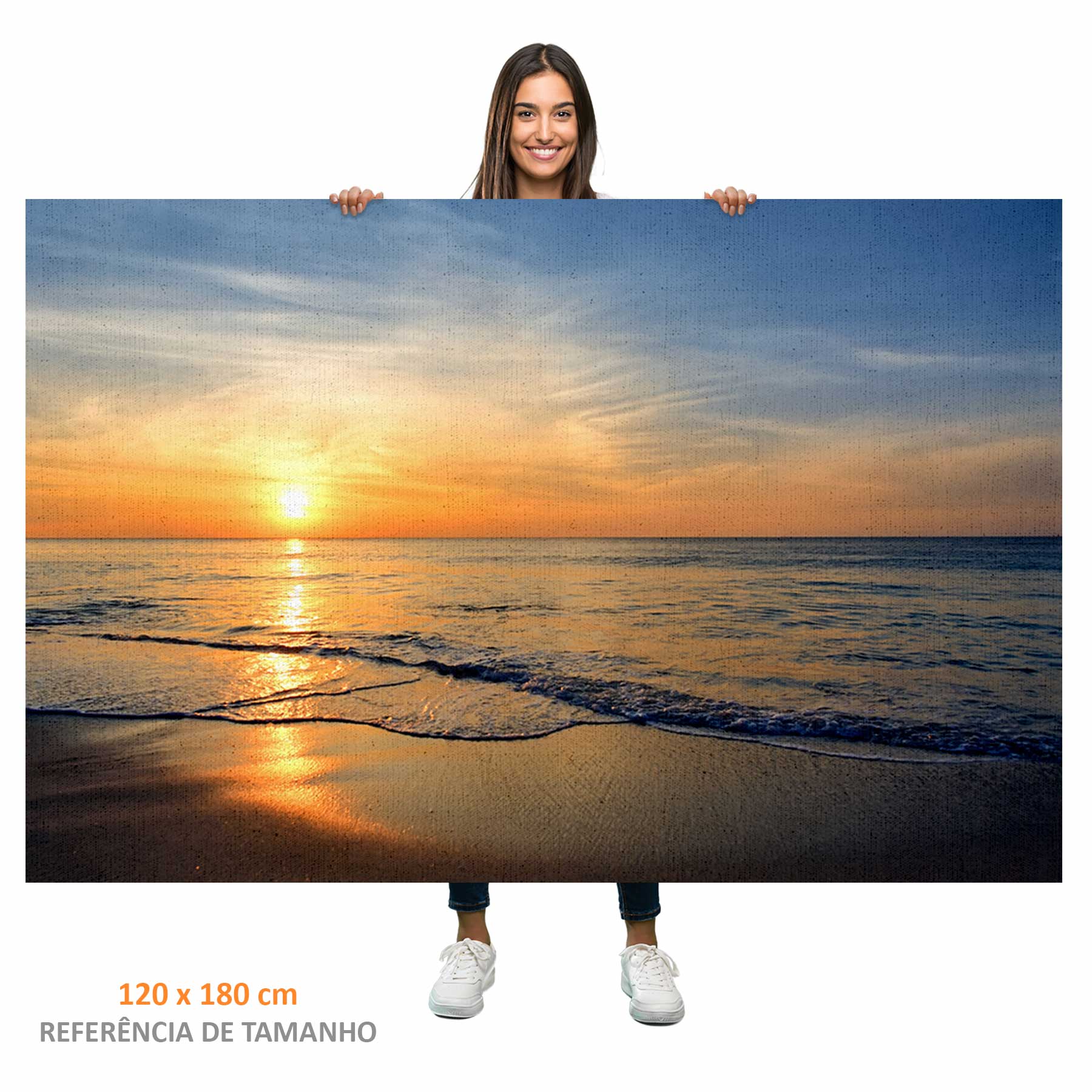 Quadro Retangular - Sunset on the sea - Liê Decor