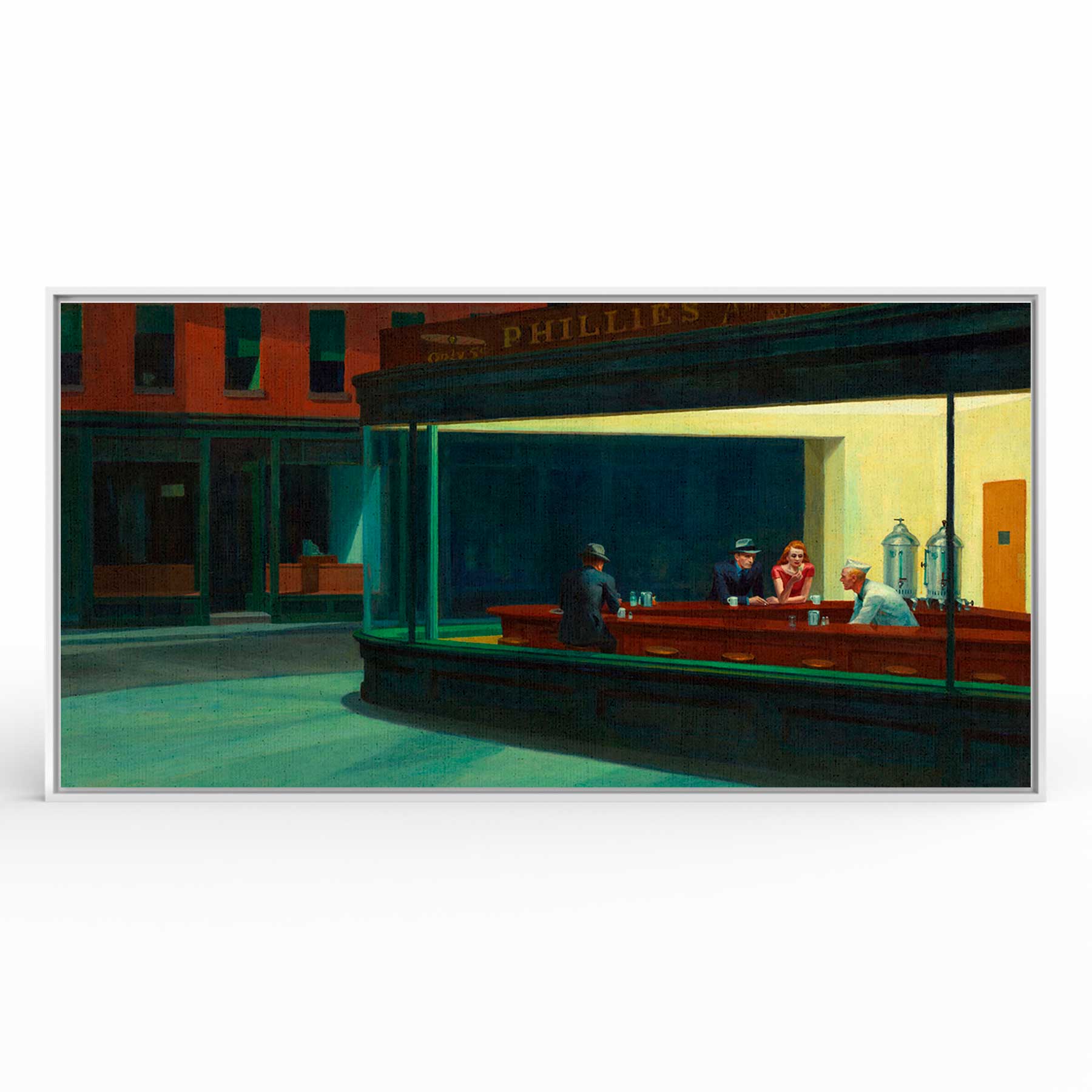 Quadro panorâmico - Edward Hopper - Nighthawks - Liê Decor