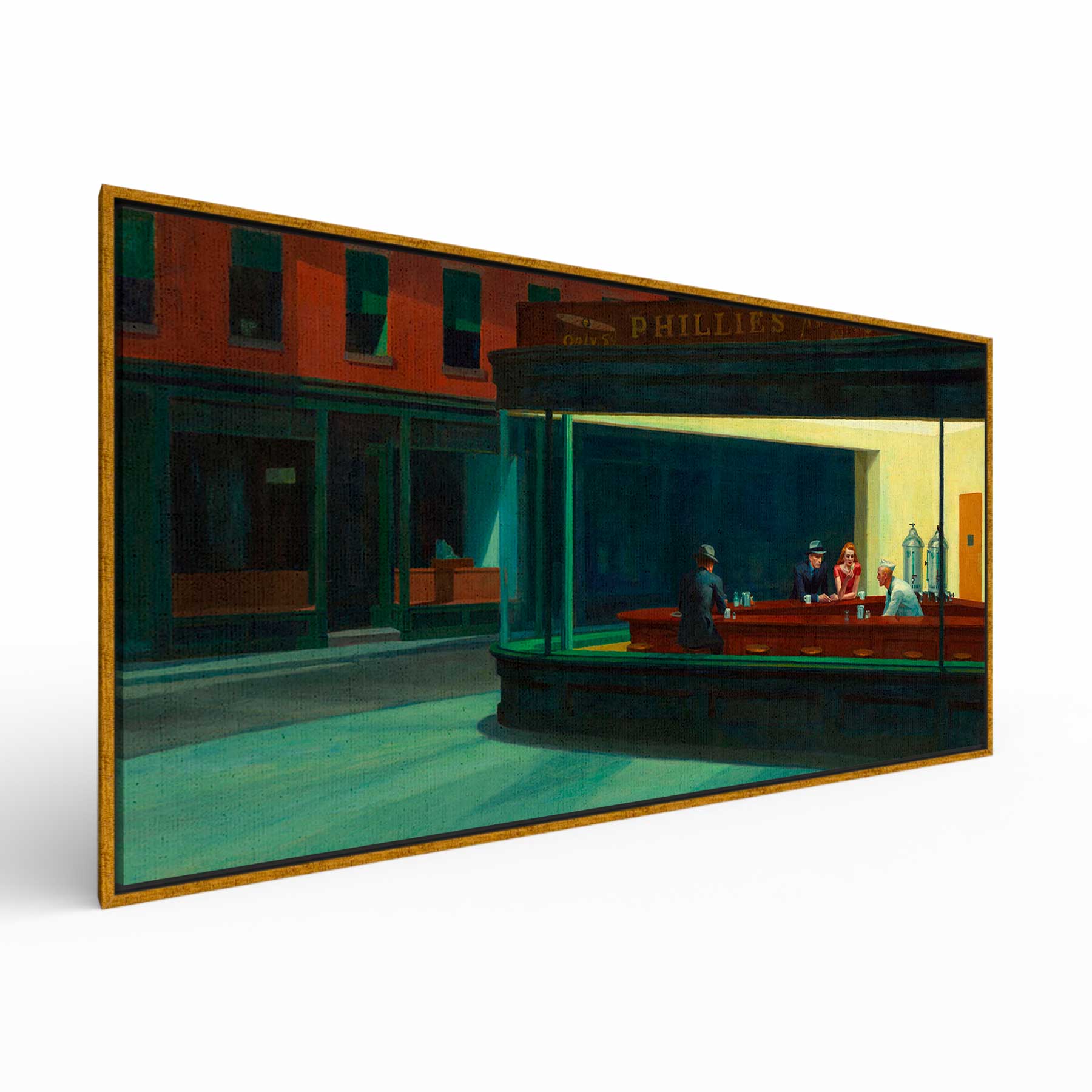 Quadro panorâmico - Edward Hopper - Nighthawks - Liê Decor