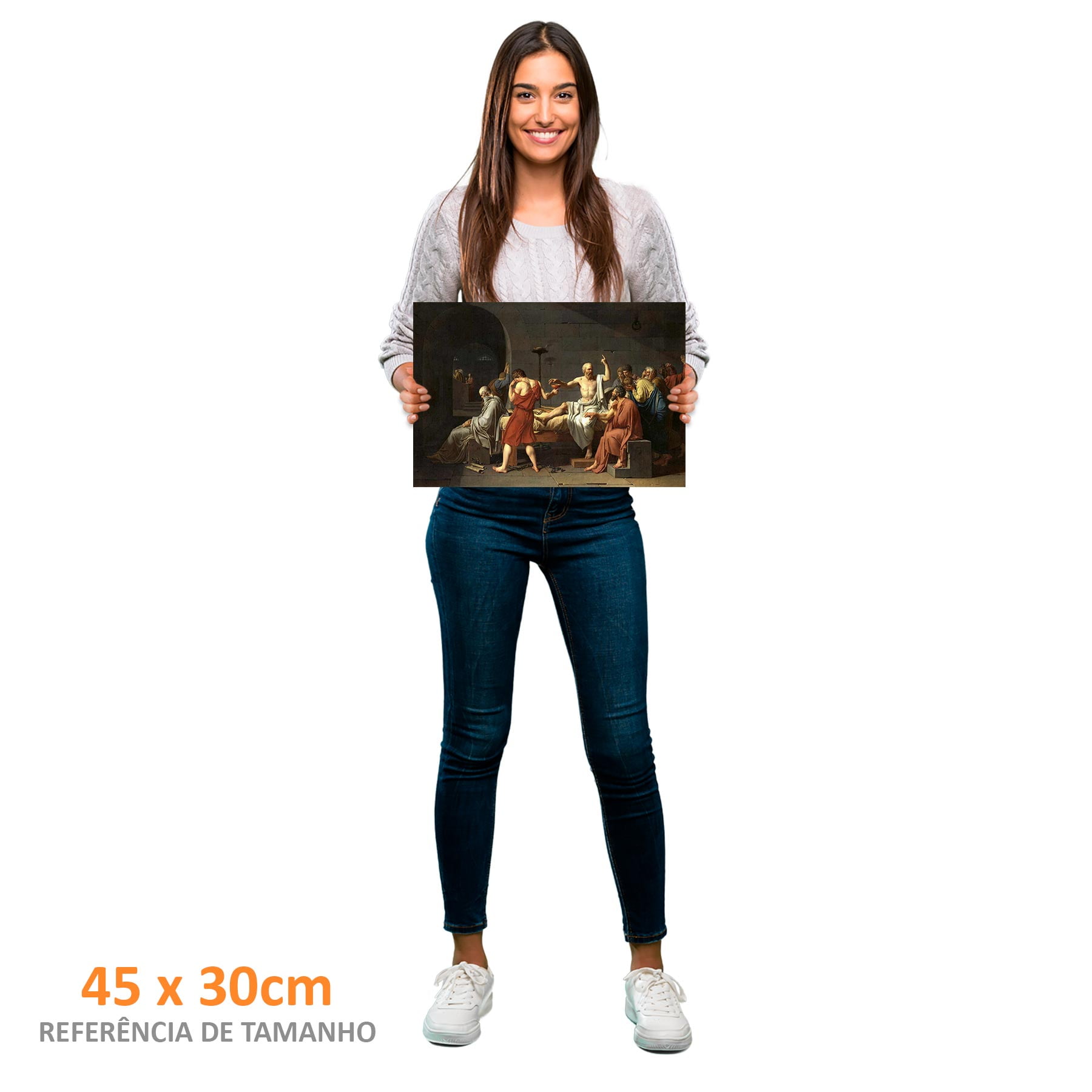 Quadro Retangular - David - Morte Sócrates - Liê Decor